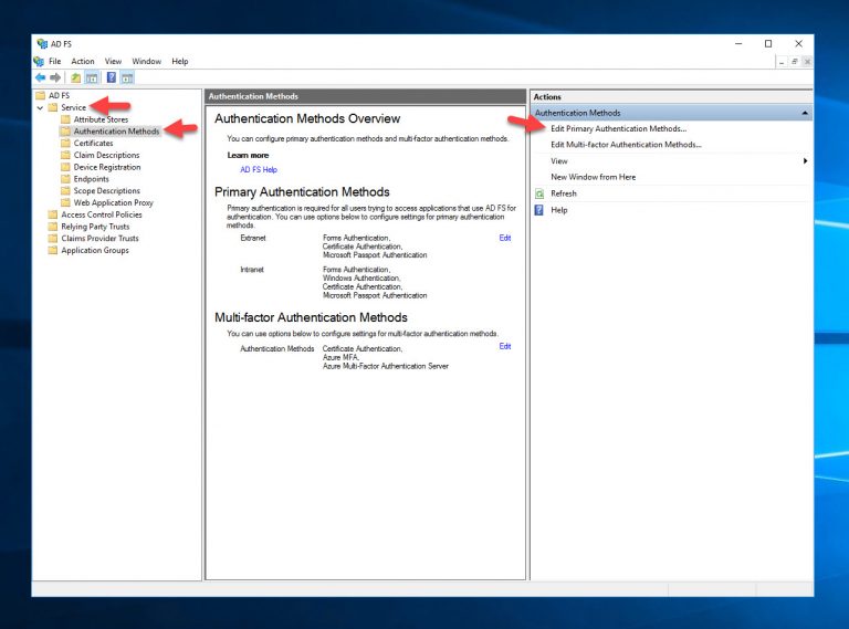 How To Use Microsoft Ad Fs With Azure Mfa As Primary Authentication To Protect User Passwords Or