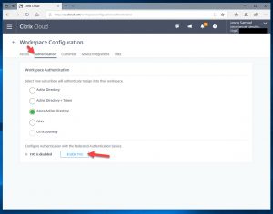 How to use Citrix Cloud enabled Federated Authentication Service (FAS ...