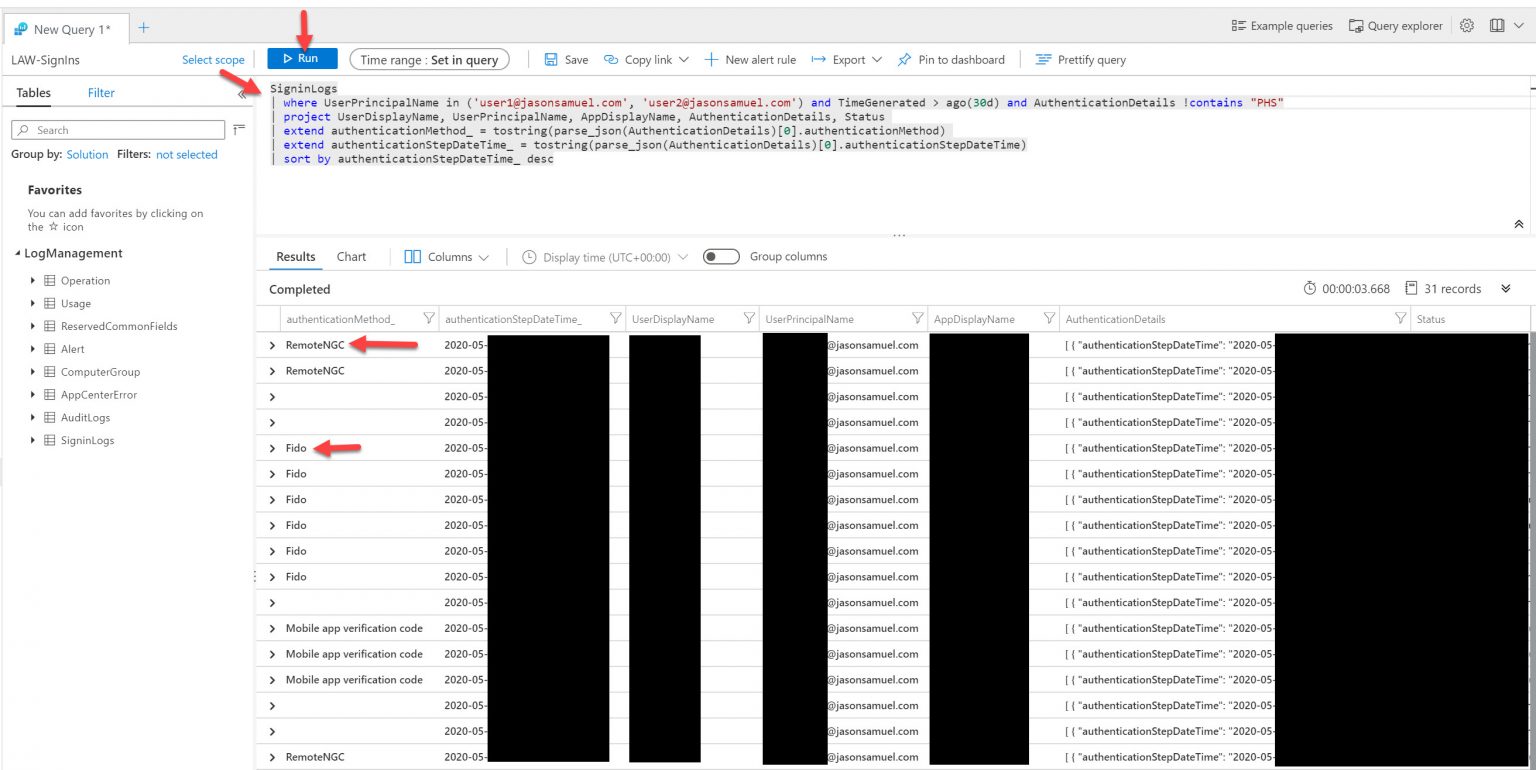 How To Report On Microsoft Authenticator Password Less Phone Sign In And Fido2 Security Key Usage