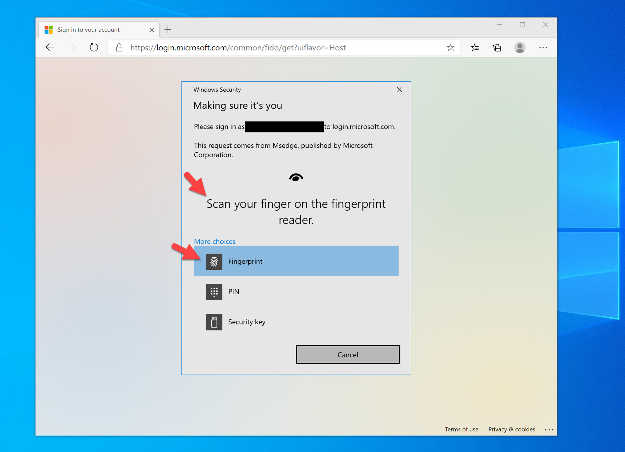 Using Windows Hello FIDO2 capability with web browsers, Microsoft WVD, Teams, and native Windows ...
